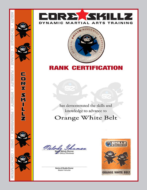 Core SKILLZ Belt Rank Certificate 5-Pack - Martial Arts Certificates